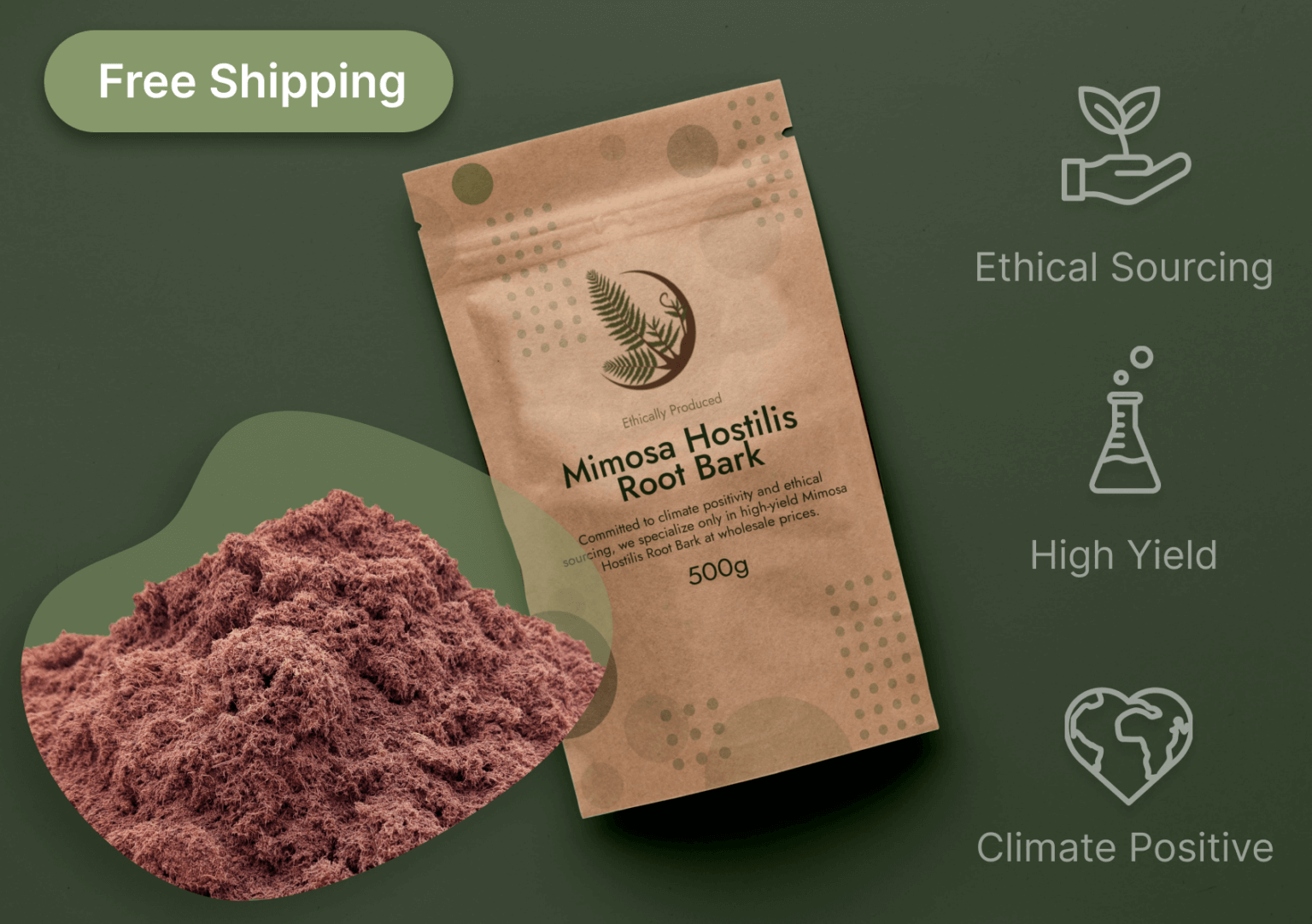 Mimosa hostilis bark and powder - high quality, low prices.
